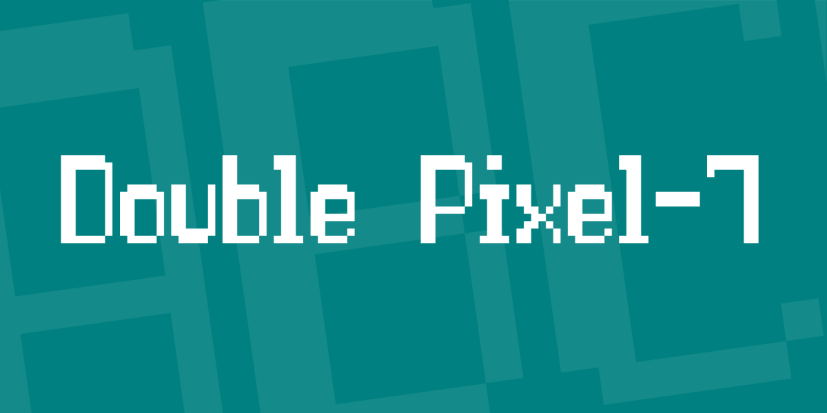 Double Pixel-7 Font · 1001 Fonts