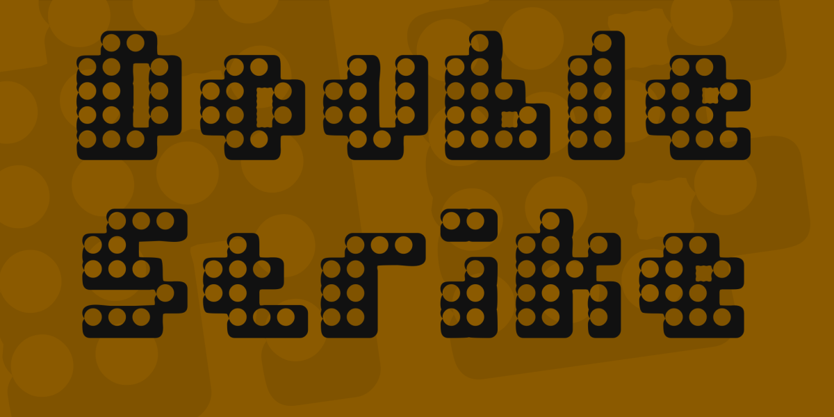 Double Strike Font · 1001 Fonts