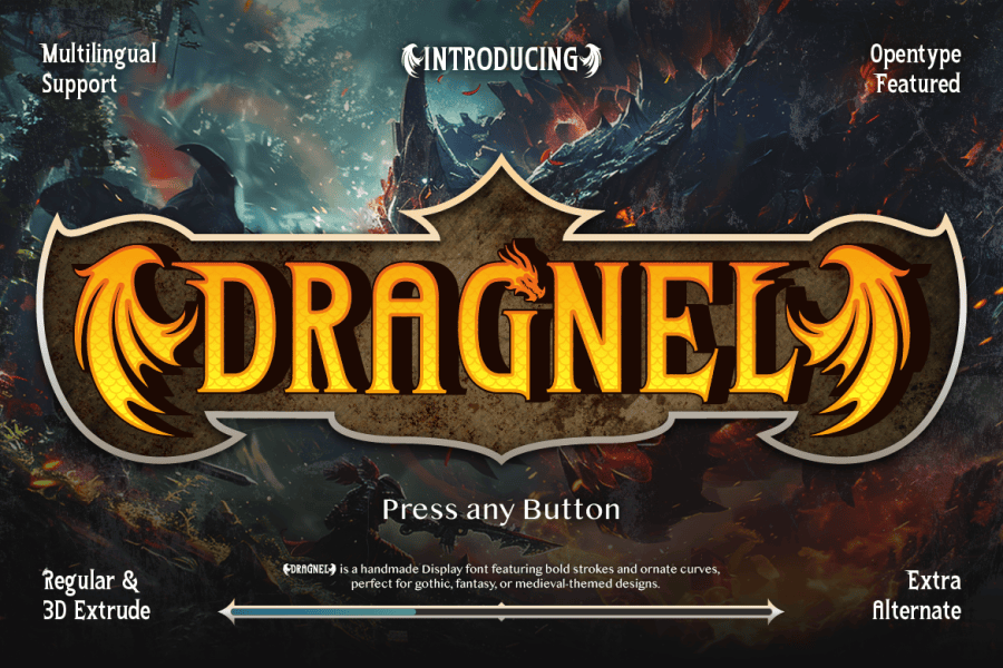 Dragnel Font Family · 1001 Fonts