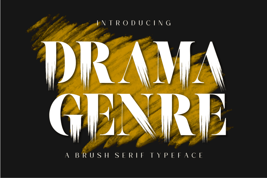 DRAMA GENRE BRUSH DEMO Font · 1001 Fonts