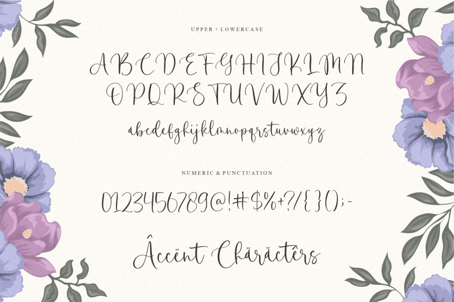 Dramatic Florals Font · 1001 Fonts