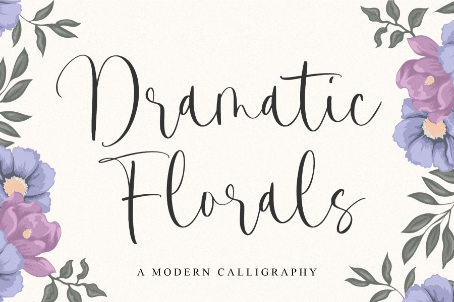 Dramatic Florals Font · 1001 Fonts