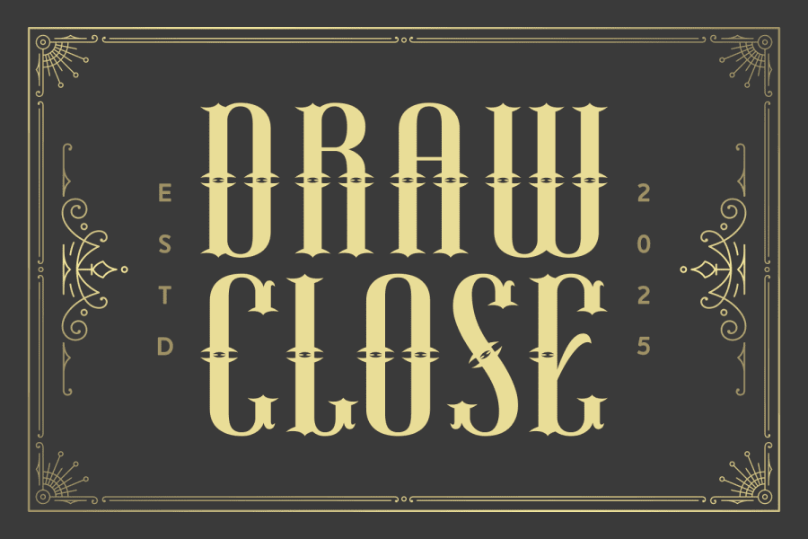 Draw Close Font · 1001 Fonts