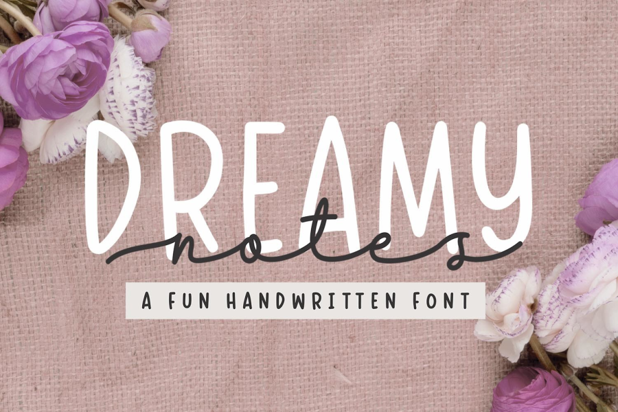 Dreamy Notes Font Family · 1001 Fonts
