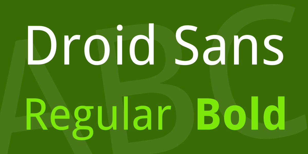 Droid Sans Font Family · 1001 Fonts