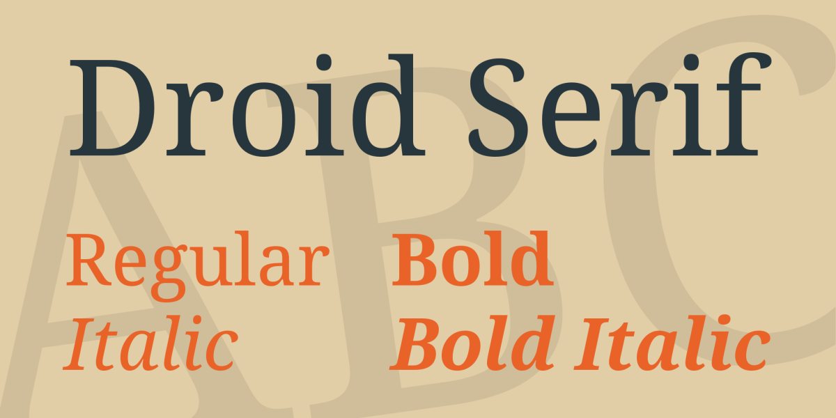 Droid Serif Font Family · 1001 Fonts