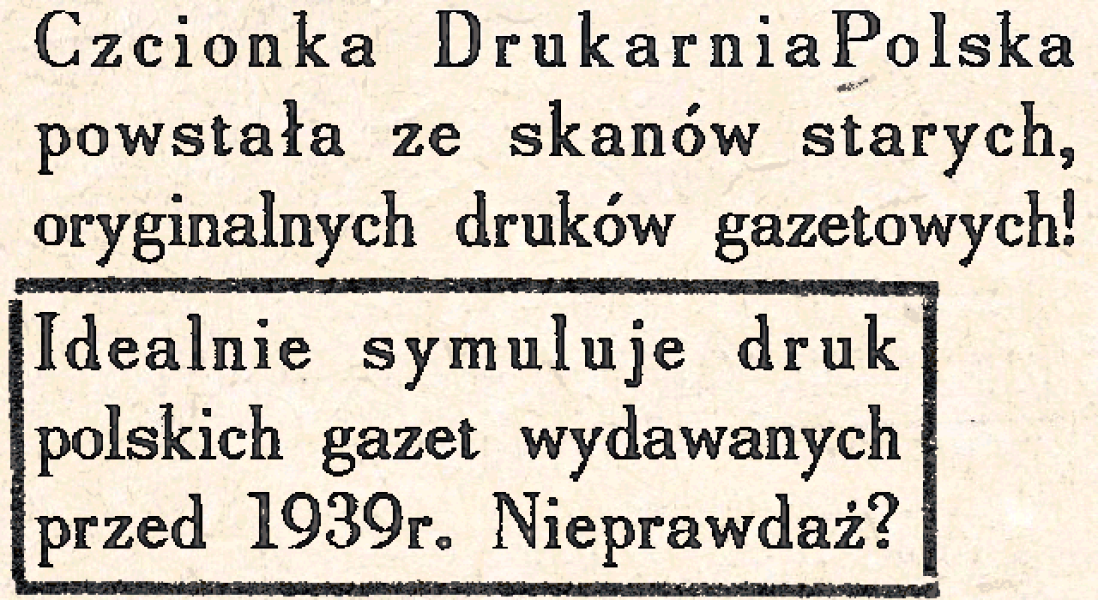 Drukarnia Polska Font · 1001 Fonts