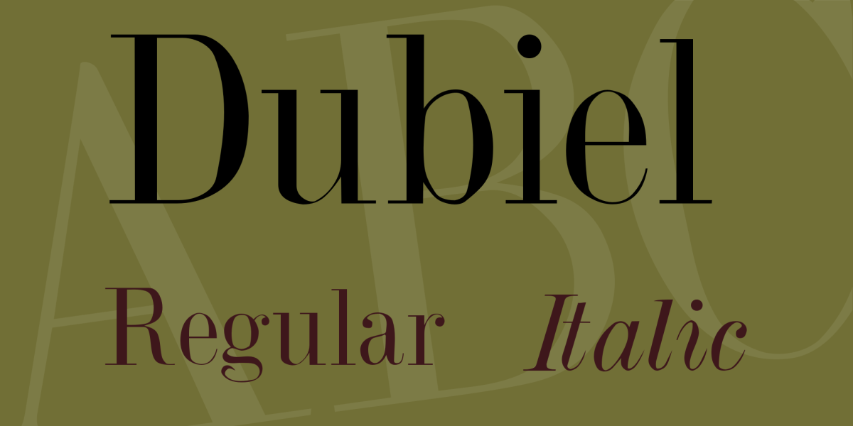 Dubiel Font Family · 1001 Fonts