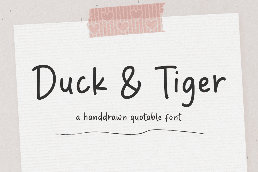 Duck & Tiger Font · 1001 Fonts