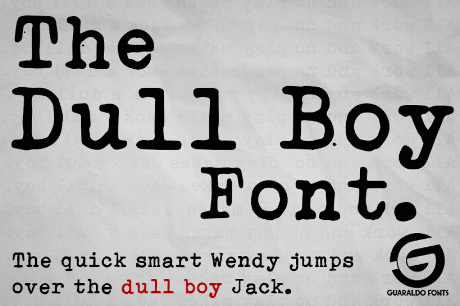 Dull Boy Personal Use Font · 1001 Fonts