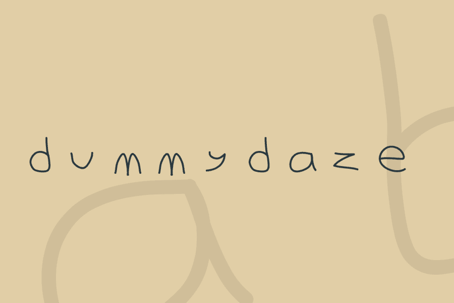 DummyDaze Font · 1001 Fonts