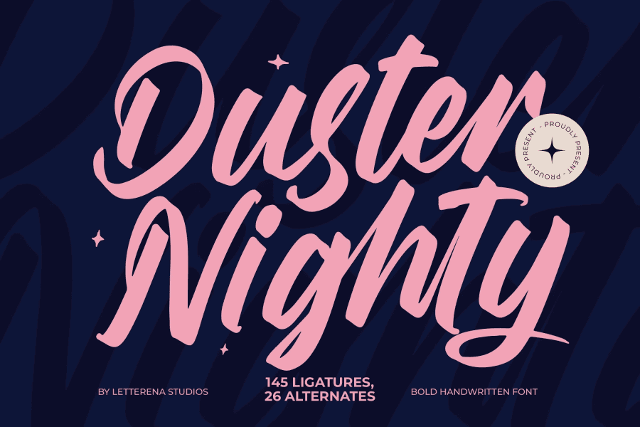 Duster Nighty DEMO VERSION Font · 1001 Fonts