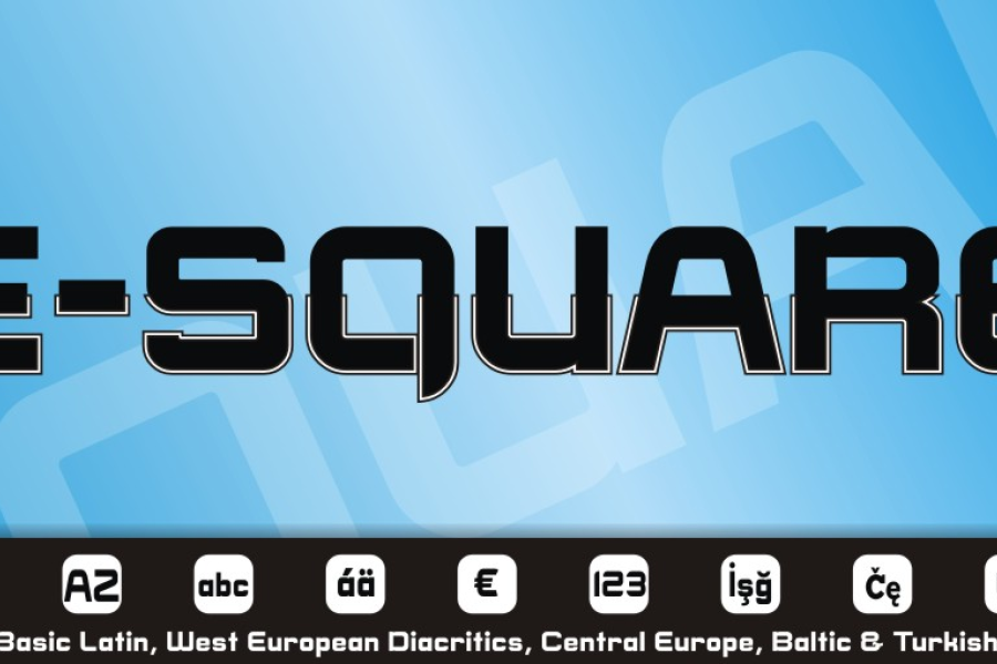 E-SQUARE Font · 1001 Fonts