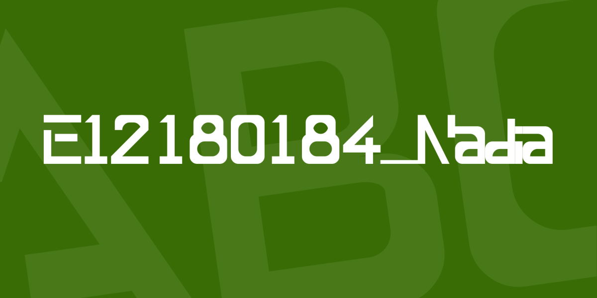 E12180184_Nadia Font · 1001 Fonts