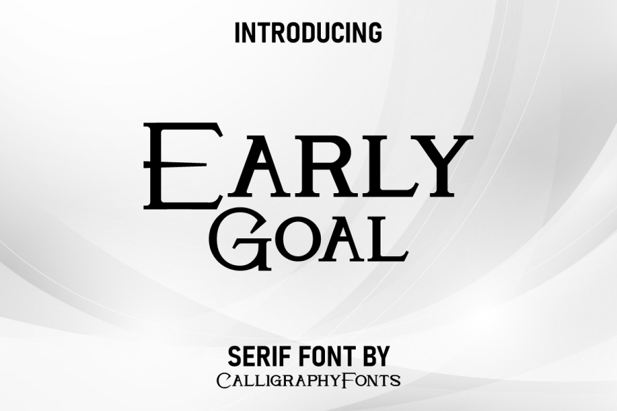 Early Goal Demo Font Family · 1001 Fonts