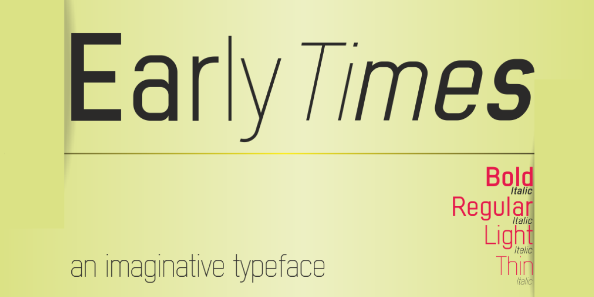 Early Times Font Family · 1001 Fonts