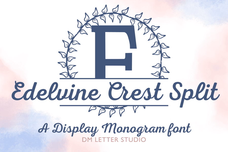 Edelvine Crest Split Monogram Font · 1001 Fonts