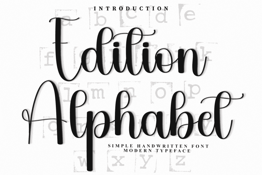 Edition Alphabet Font · 1001 Fonts