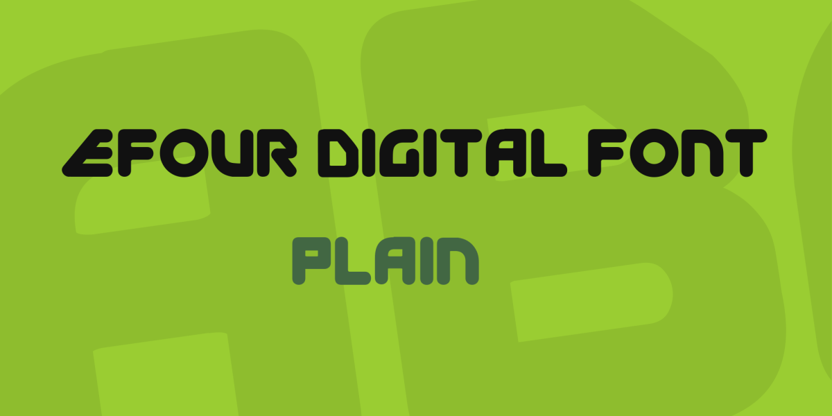 EFour Digital Font Font · 1001 Fonts