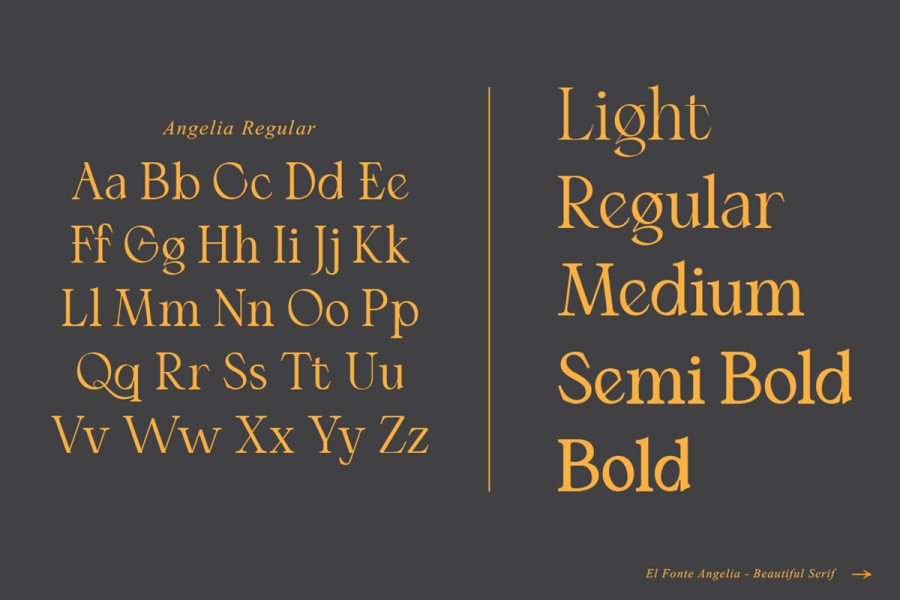El Fonte Angelia Font Family · 1001 Fonts