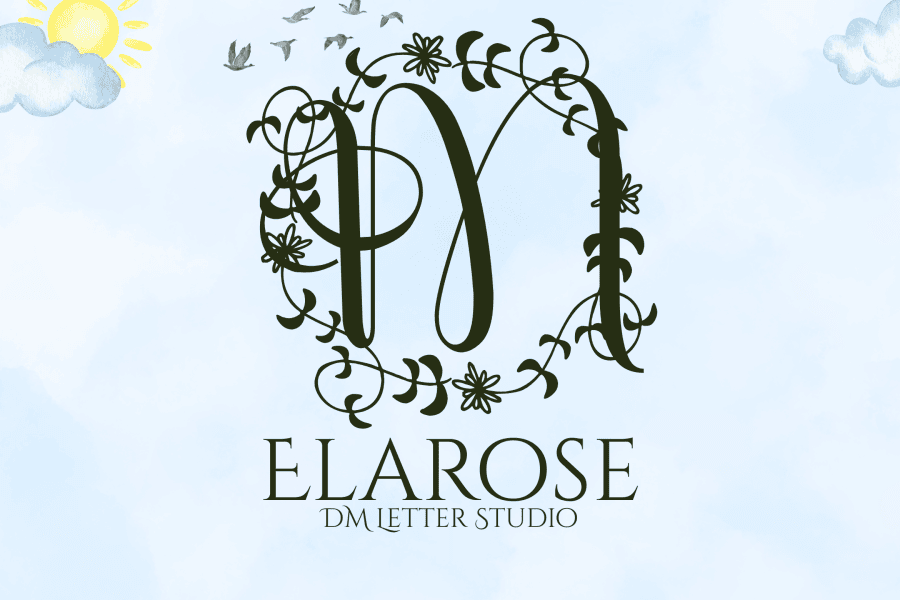 1 Free Botanical, Personalized Name, Rose Monogram Font · 1001 Fonts
