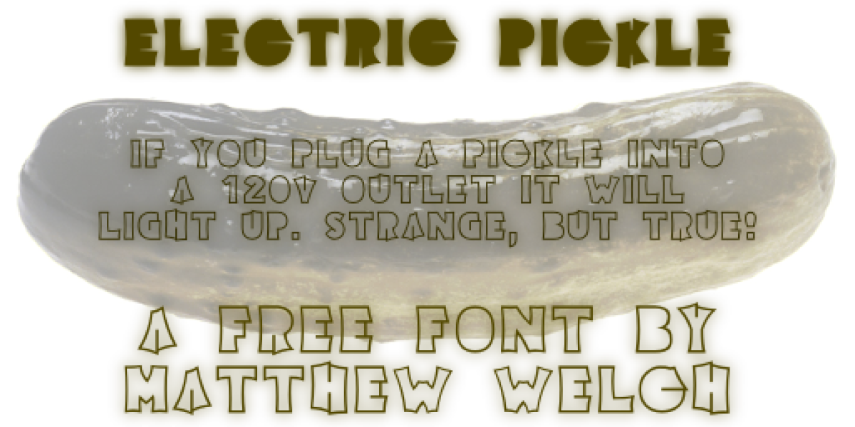 Electric Pickle Font Family · 1001 Fonts
