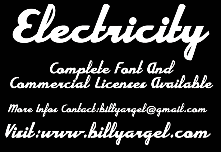 Electricity Personal Use Font · 1001 Fonts