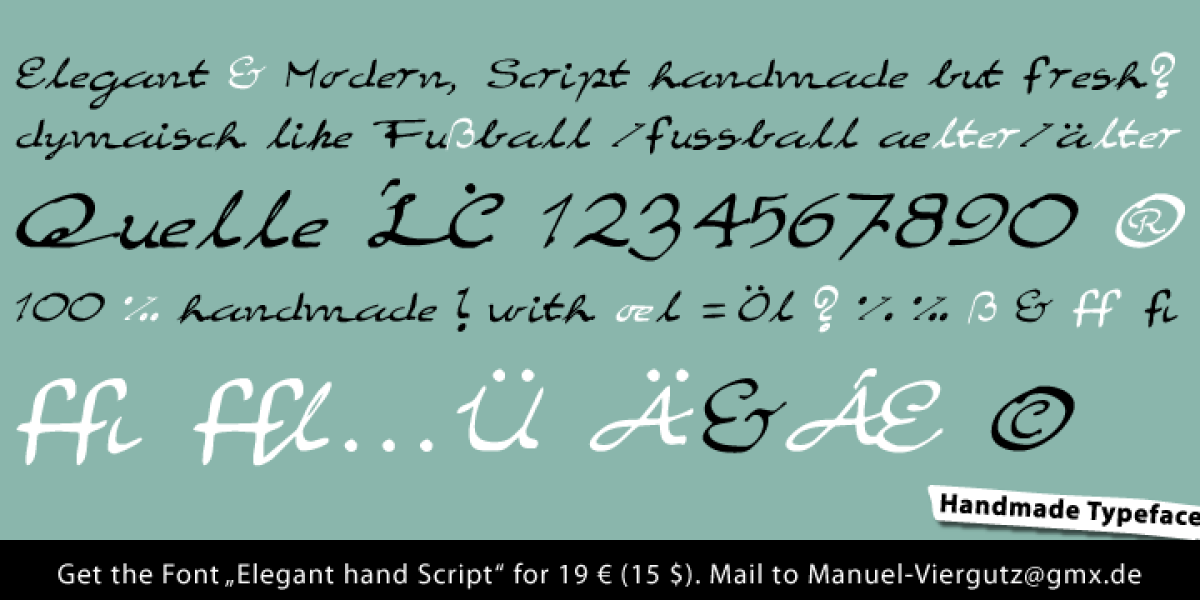 Elegant hand Script Font · 1001 Fonts