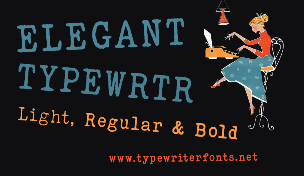 ELEGANT TYPEWRITER Font Family · 1001 Fonts