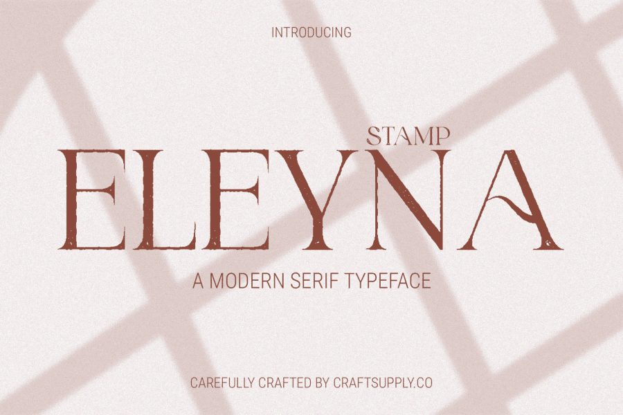 Eleyna Stamp Demo Font · 1001 Fonts