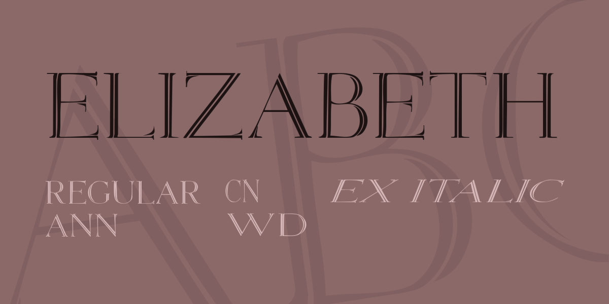 Elizabeth Font Family · 1001 Fonts