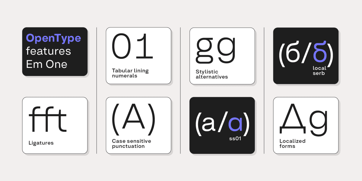 Em One Font Family · 1001 Fonts