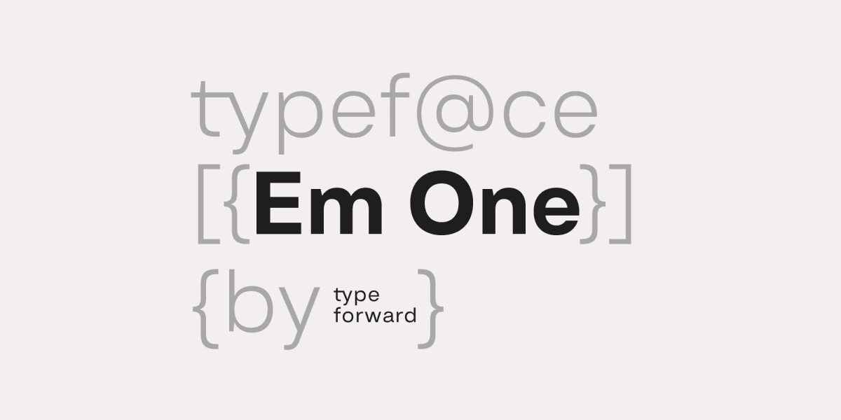 Em One Font Family · 1001 Fonts