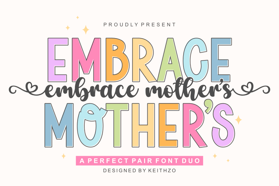 Embrace Mother's Font · 1001 Fonts