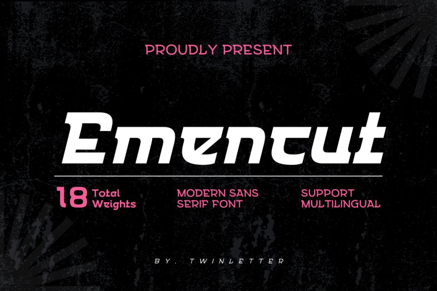Emencut Font Family · 1001 Fonts