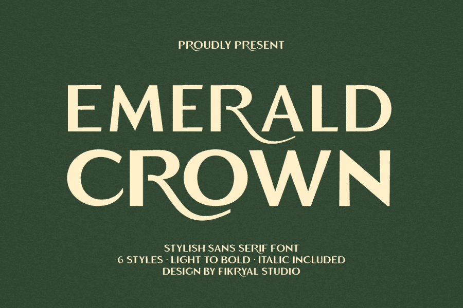 Emerald Crown Font Family · 1001 Fonts