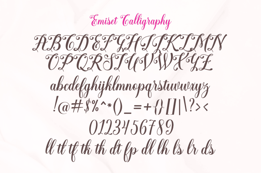 Emiset Calligraphy Font · 1001 Fonts