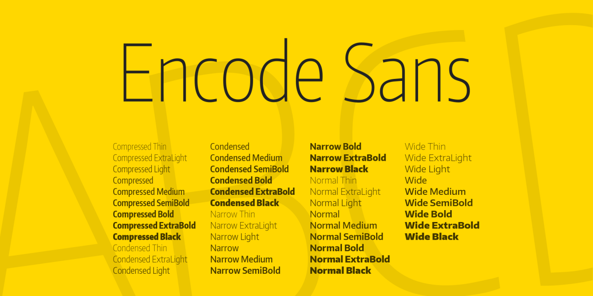 Encode Sans Font Family · 1001 Fonts