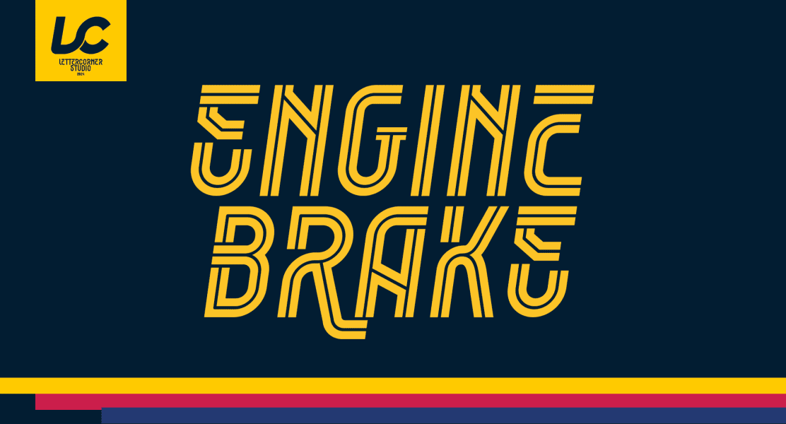 Engine Brake Font · 1001 Fonts