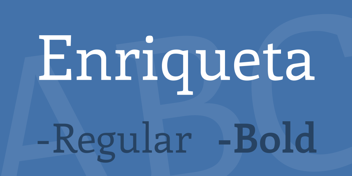 Enriqueta Font Family · 1001 Fonts