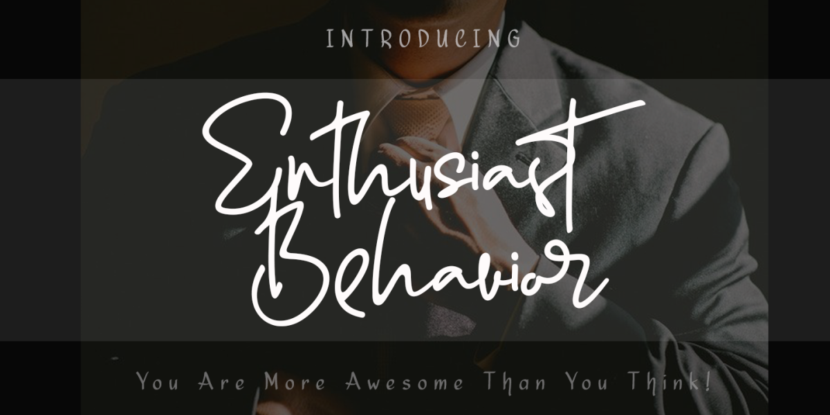 Enthusiast Behavior Font Family · 1001 Fonts