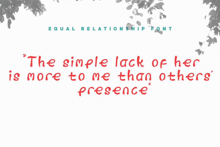 Equal Relationship Demo Font · 1001 Fonts