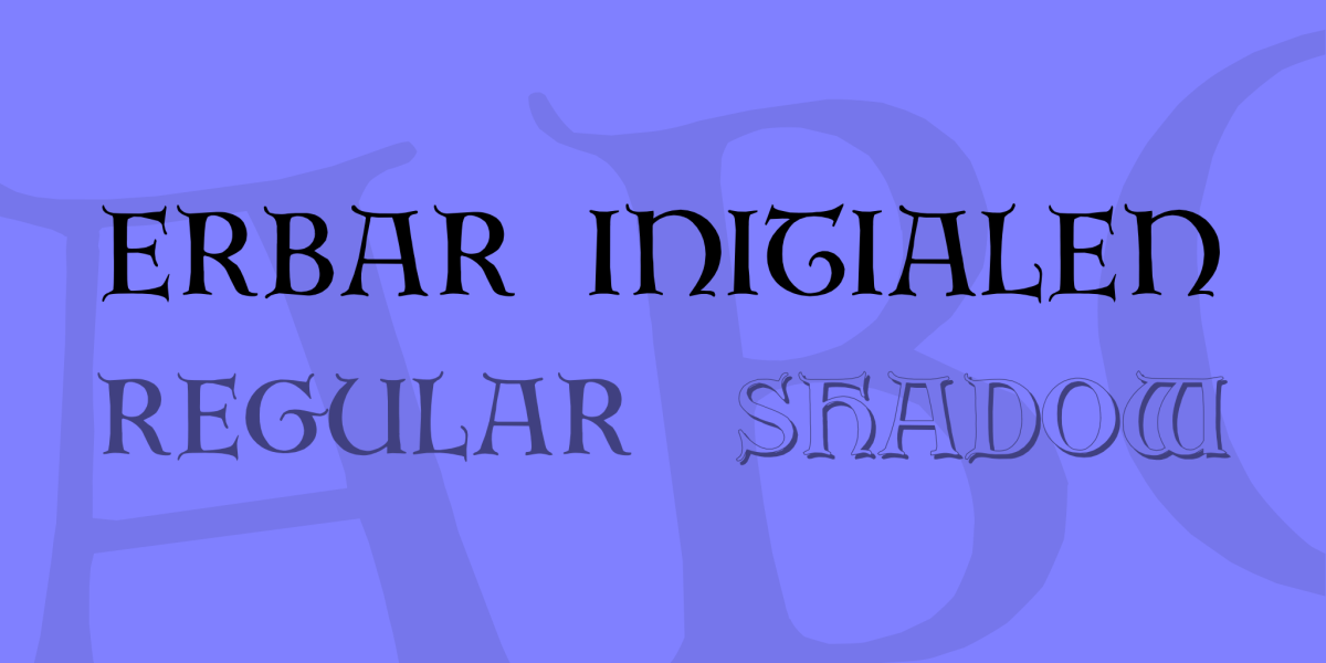 Erbar Initialen Font Family · 1001 Fonts