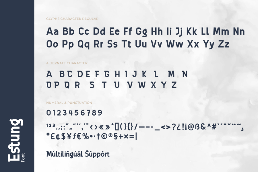 Estung Font · 1001 Fonts