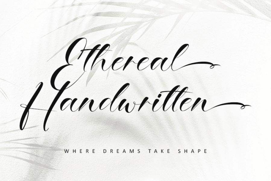 Ethereal Handwritten -Personal use Font · 1001 Fonts