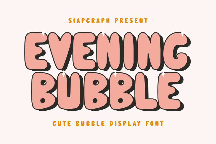 Evening Bubble Font · 1001 Fonts