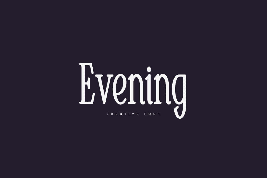 Evening Font · 1001 Fonts