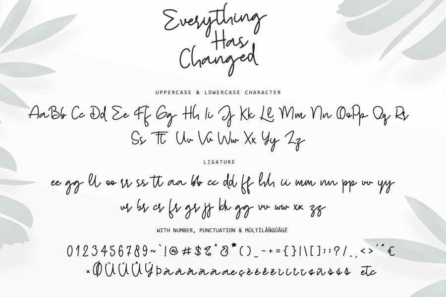 Everything Has Changed Font · 1001 Fonts
