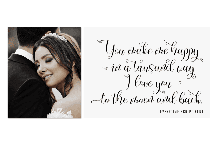 Everytime Script Font · 1001 Fonts
