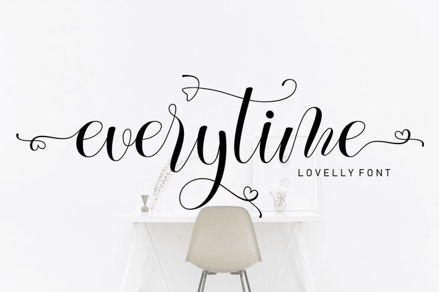 Everytime Script Font · 1001 Fonts